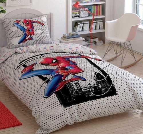 Постельное белье 1,5-сп TAC Турция Spiderman cloud