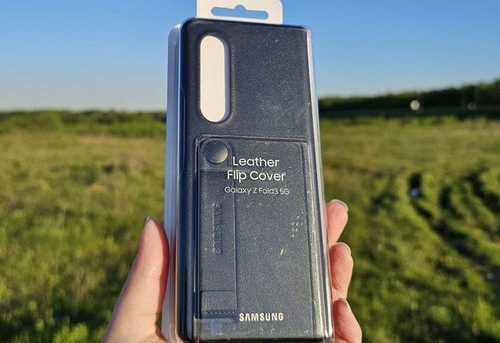 Чехол Samsung Leather Flip Cover, для Z Fold 3