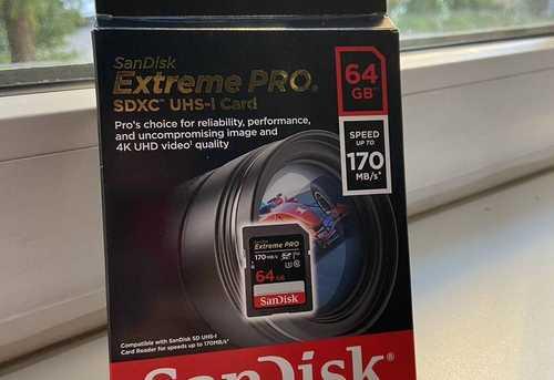 Карта памяти SanDisk sdxc 64 гб