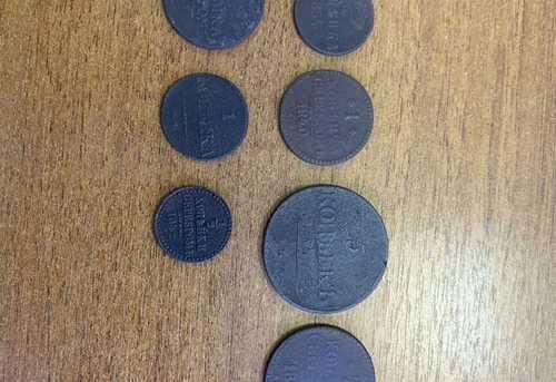 Монеты Николай 1 (8 шт)