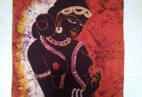 Картина в стиле батик из Индии 87X52 см