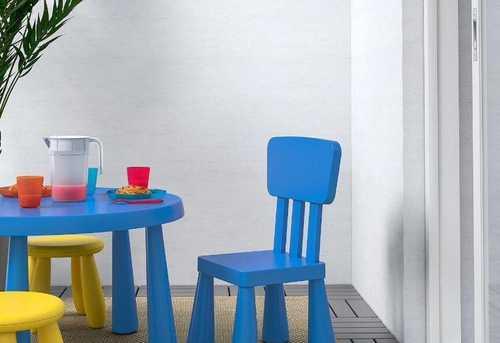 Детский стул Маммут, синий. IKEA. Новый