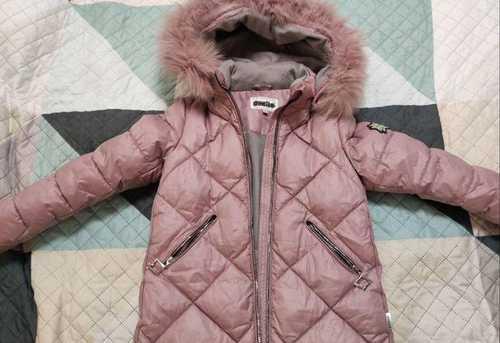 Пальто зимнее для девочки 122 128
