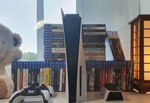 Sony PlayStation 5 с дисководом б/у + 99 игр