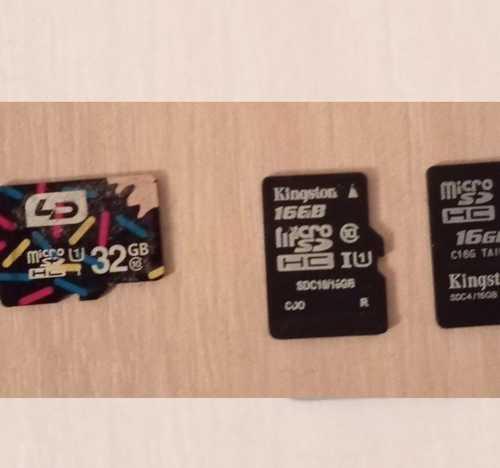 Карта памяти microsd 16, 32 кингстон