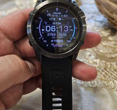 Часы Garmin Fenix 7X Sapphire Solar DLC