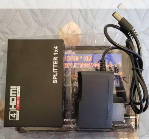 Разветвитель hdmi сплиттер переходник 1x4 (V1.4) 4