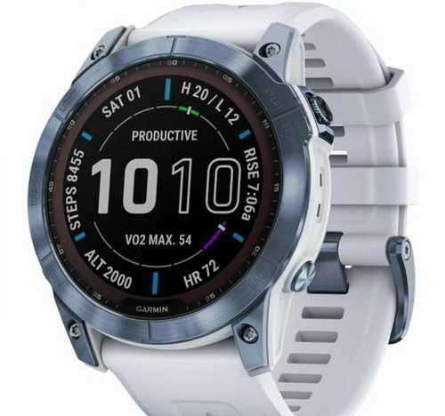 Garmin Fenix 7X Mineral Blue DLC Whitestone