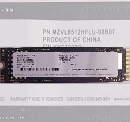 SSD m.2 nvme 512GB Samsung