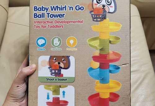 Развивающие игрушки башня с шариком