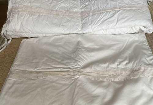 Бортики и одеялка в кроватку новорожденного