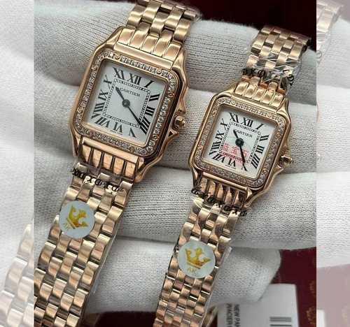 Часы Cartier Panthere Rose камни