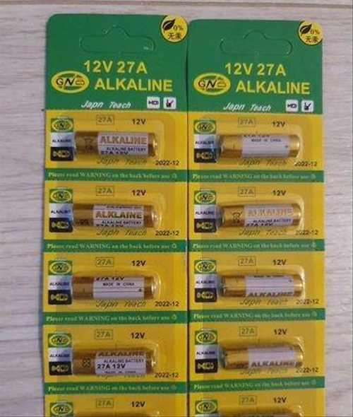 Батарейки alkaline 12V 27A