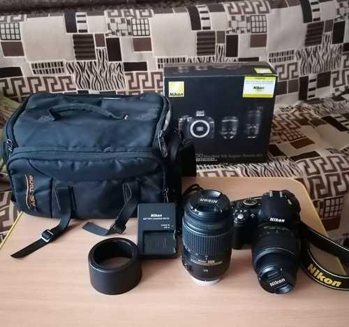 Nikon D3100 два объектива 18-55 и 55-200