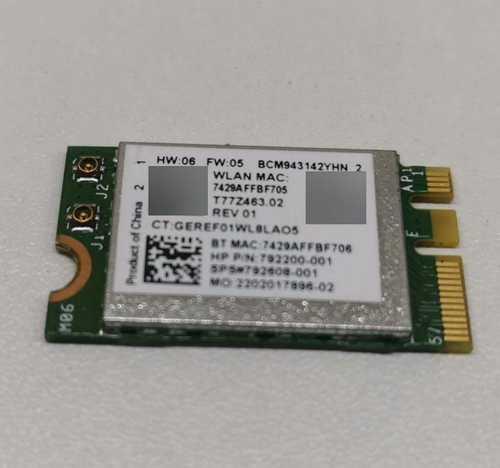 Wi Fi модуль Broadcom BCM943142Y для HP 15-ac