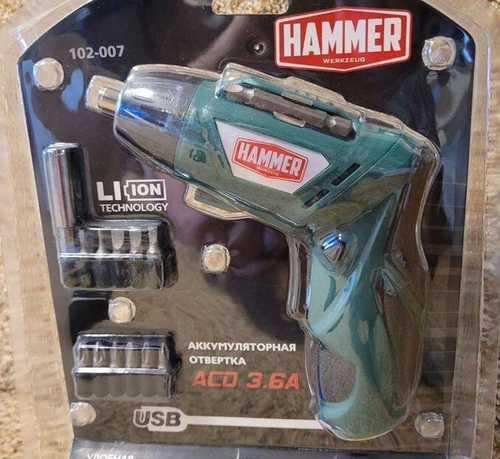 Аккумуляторная отвертка Hammer