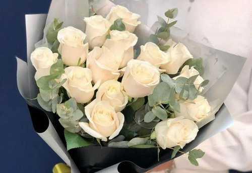Белые розы букет белых роз в оформлении