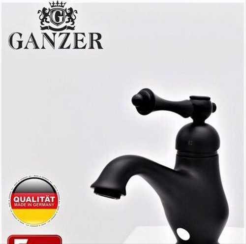 Смеситель для раковины черный Ganzer 77011