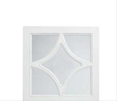 Зеркало белое квадратное с декором "Ромб" Rombo