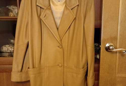 Женская кожаная куртка- пиджак