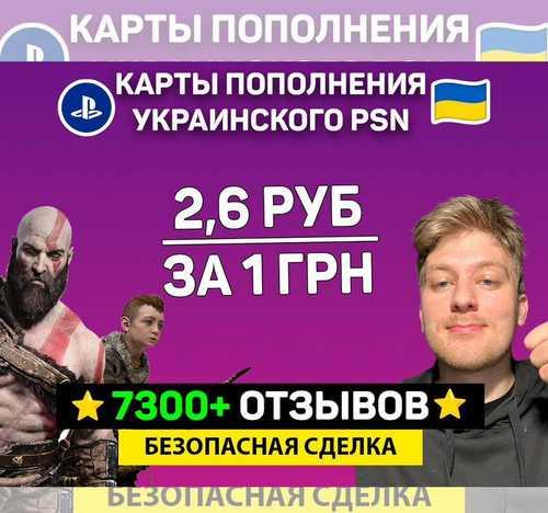 Карты пополнения PSN (PS4/PS5) (Украина)