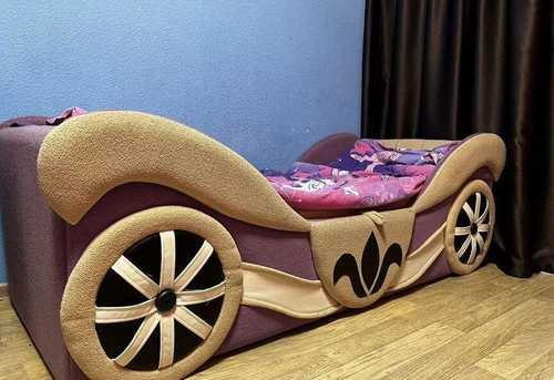 Кровать тахта детская для девочек карета