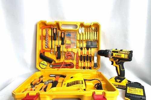 Шуруповерт DeWalt 18v + набор инструментов, 2 акб