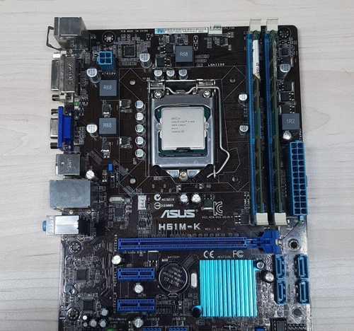 Материнская плата asus h61m-k сокет lga 1555