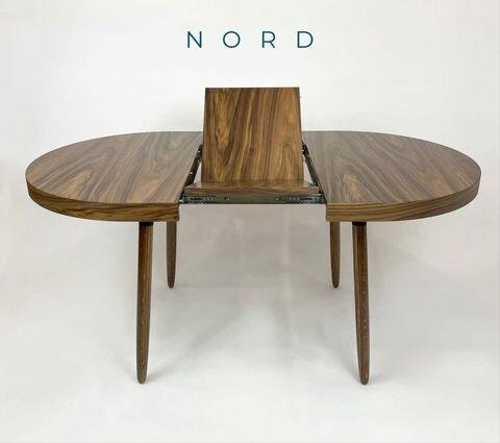 Раздвижной стол лофт "Nord" из шпона ореха