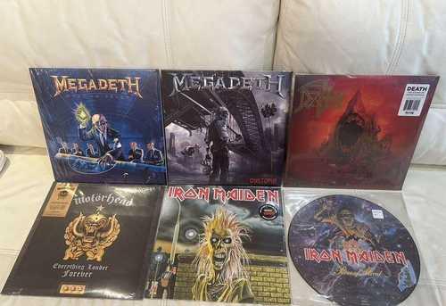 Megadeth, death, motorhead, iron maiden LP, винил