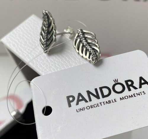 Серьги Pandora Сиющие перья