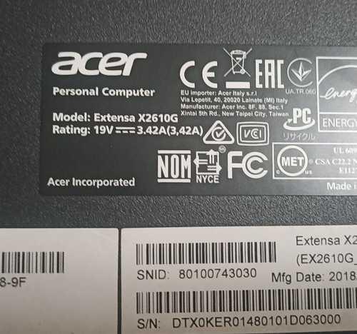 Acer Extensa X2610G 2шт