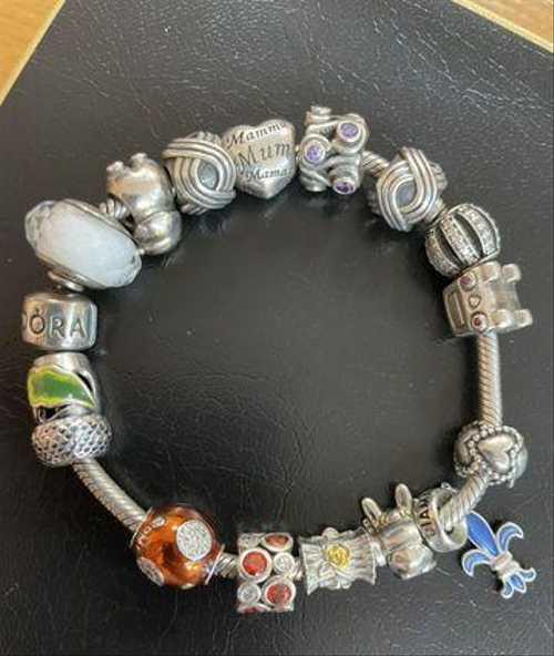 Серебрянные браслеты и шармы Pandora