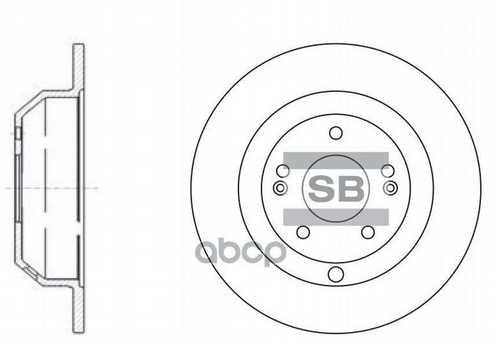 Диск тормозной задний hyundai santa FE 10- R sd