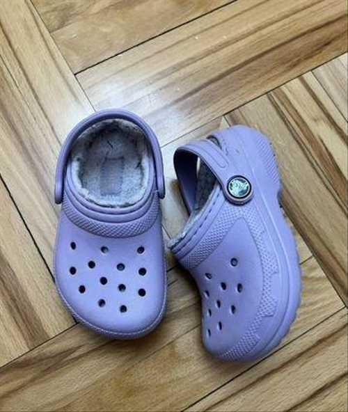 Теплые сабо crocs c 8