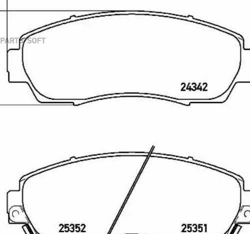 Колодки тормозные дисковые передн. honda crosstour 09/09- / honda CR-V III (RE ) 06/06- / honda CR P