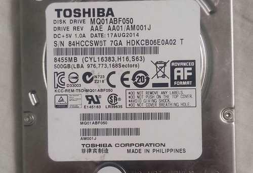 Жесткий диск Toshiba для ноутбука 500гб