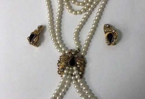 Редкие ожерелье и клипсы Florenza