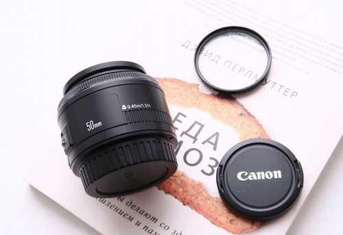 Объектив Canon EF 50 mm f1.8 (sn6438) +фильтр