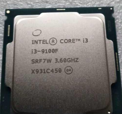 Процессор intel core i3 9100f