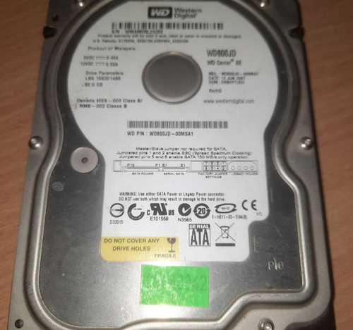 Жесткий диск HDD 3.5 80 GB SATA