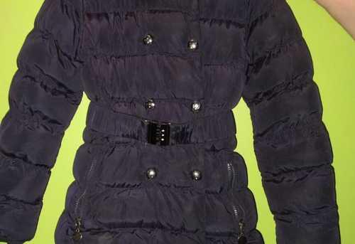 Стильное теплое зимнее пальто рост 134-140