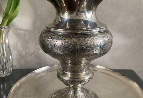 Старинная серебряная ваза