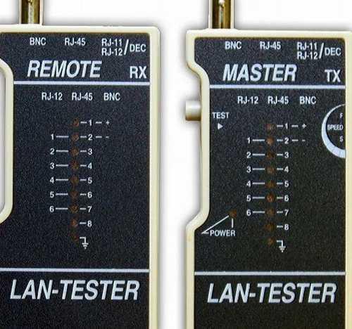 Кабельный LAN тестер для BNC, RJ-45 / 12 / 11