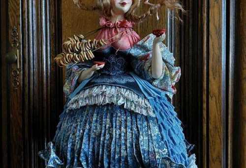 Интерьерная кукла ручной работы Чайная дама