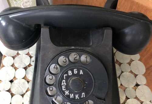 Карболитовый старинный телефон