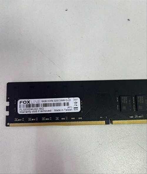 Память бу DDR4 16 gb 3200 Foxline FL3200D4U22-16G