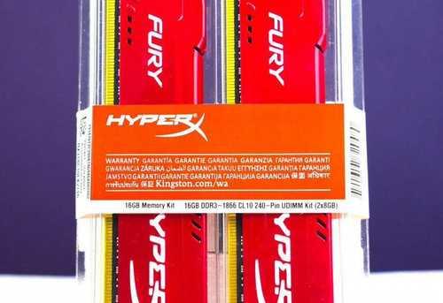 Память HyperX Fury DDR3 2шт по 8 гб (16) 1866 мгц