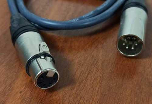 Кабель соединительный DMX cable-969/1.5 XLR 5 pin