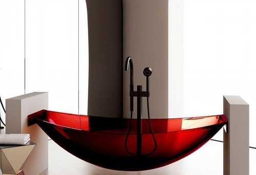 Прозрачная ванна 180 80 Abber красный